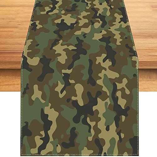 Amazon.com: Linen 13x72 Camo Table Runner Army Military Camouflage ...