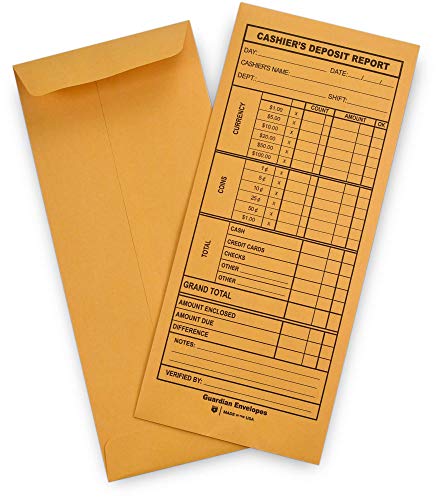 500 Guardian Cashier Deposit Report Envelopes – Cash Envelopes – Cash ...