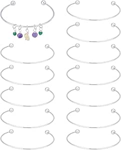 Amazon.com: UNICRAFTALE 14Pcs Cuff Bangles Making Ball End Opening ...