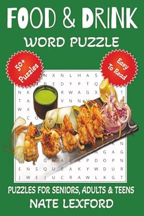 Food & Drink Word Search Puzzle Book: Word Searches with Easy to Read ...