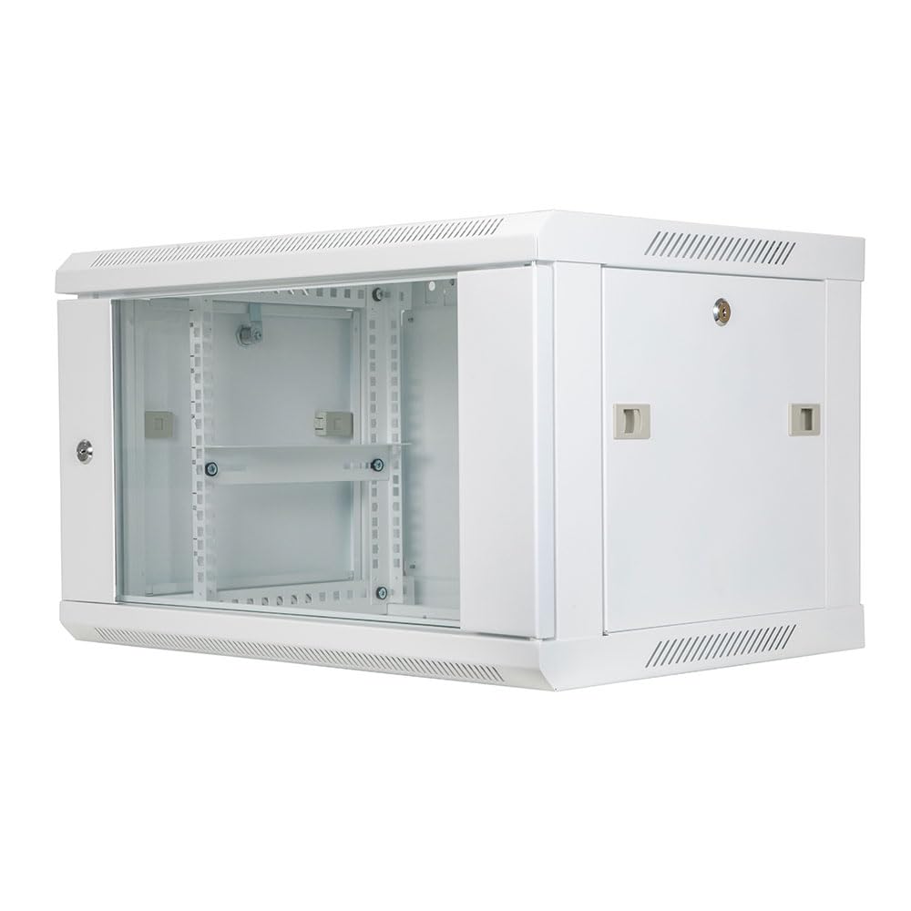 Amazon.com: NavePoint 6U Network Cabinet with Glass Door – 6U Wall ...
