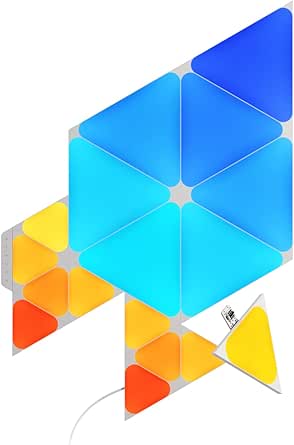 Nanoleaf Shapes Triangles and Mini Triangles WiFi and Thread Smart RGBW ...