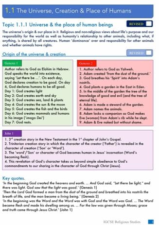 IGCSE Religious Studies Paper 1: For the Pearson Edexcel Exam Board ...