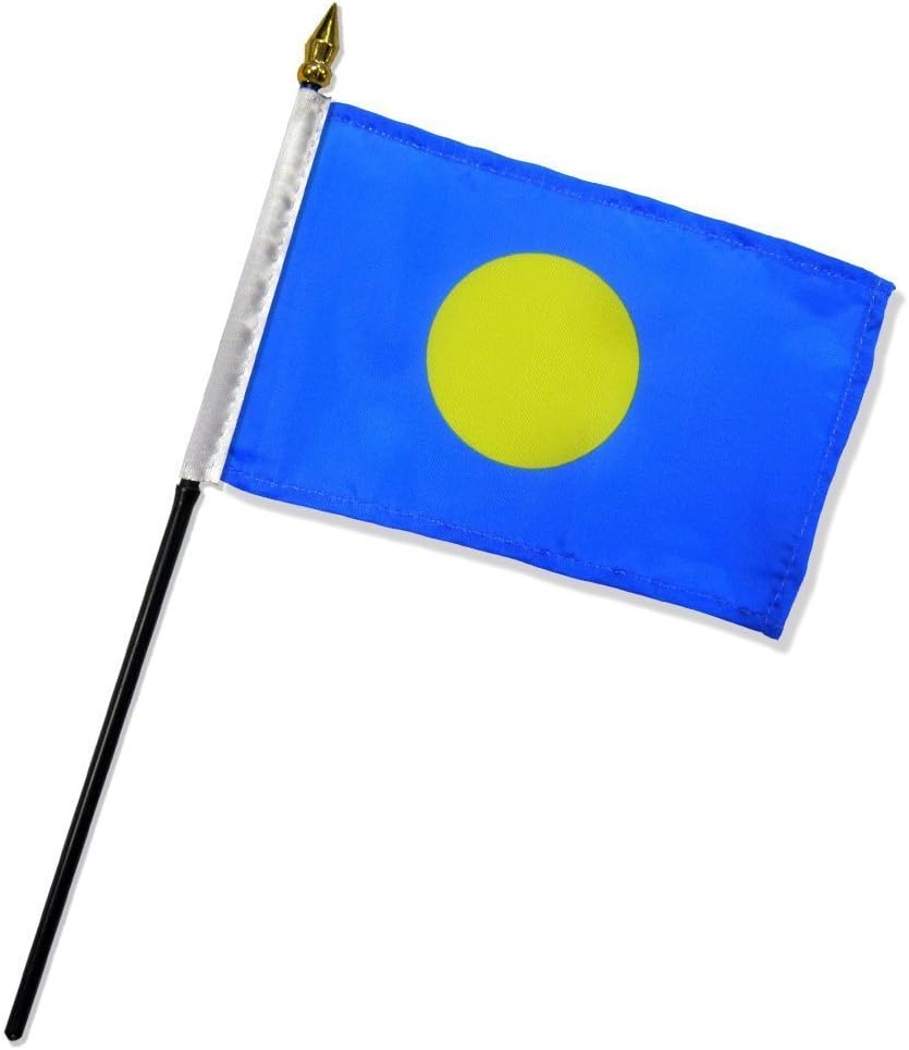 Amazon.com : RFCO Palau 4"x6" Desk Stick Flag (No Base) (3) : Office ...
