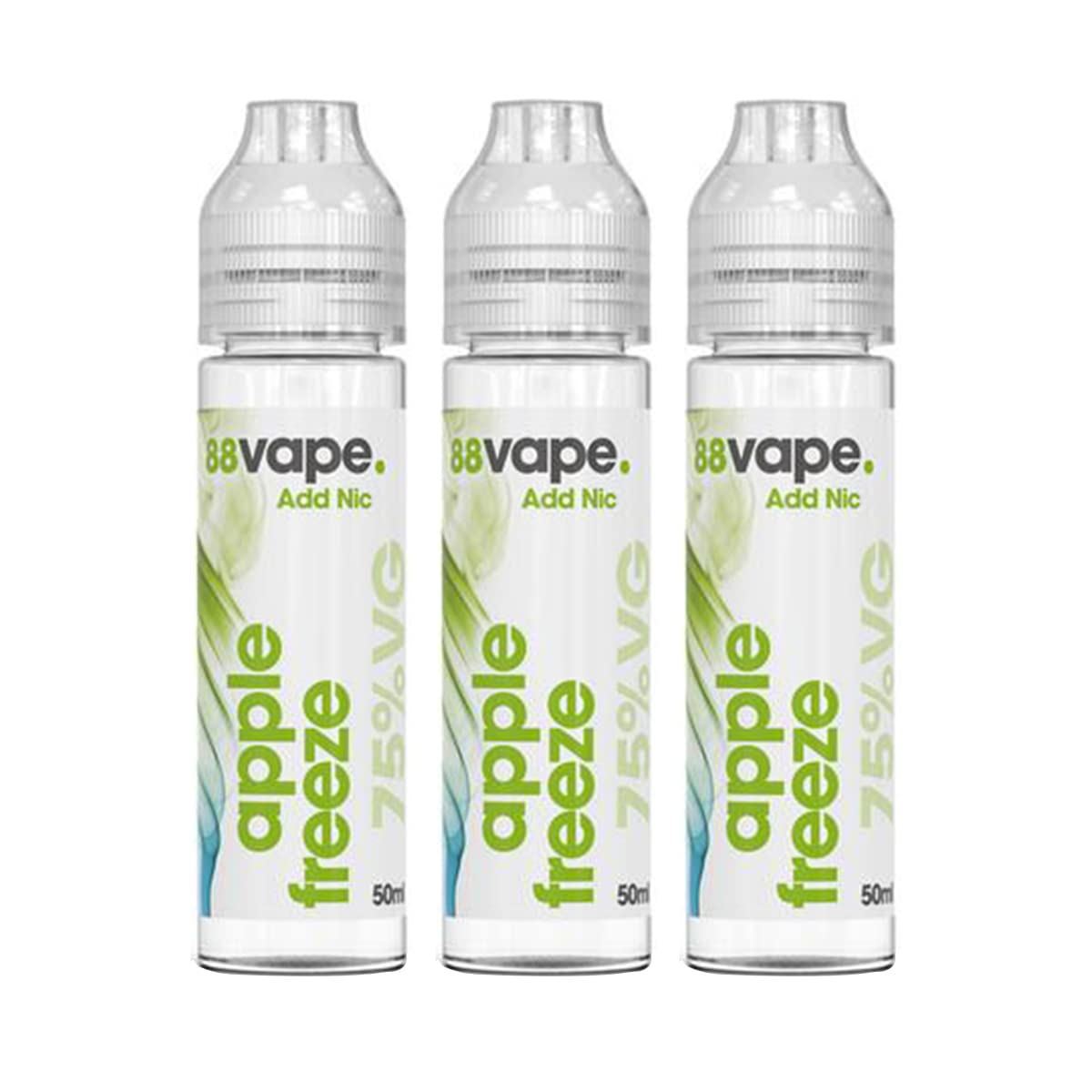 88 Vape E Liquid Apple Menthol Freeze 50ml Pack Of 3 Vape Juice - 75% ...