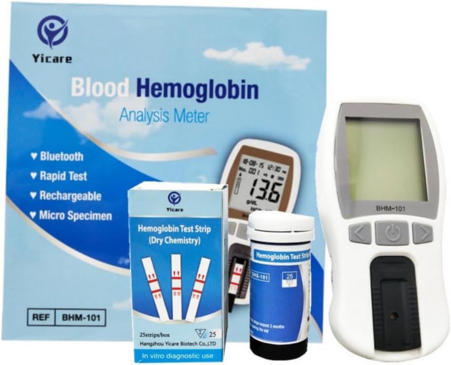 Portable Hemoglobin Test Meter with 25 Strips Barbados | Ubuy