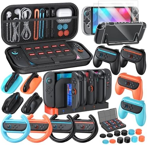 Amazon.com: 32-in-1 Accessories Bundle for Nintendo Switch 2,Family ...