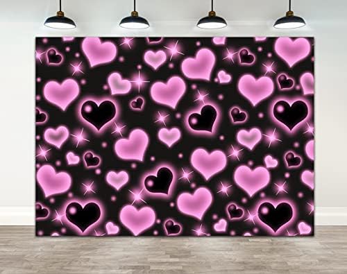 Amazon.com : Ticuenicoa 7×5ft Pink Purple Heart Photo Backdrop ...