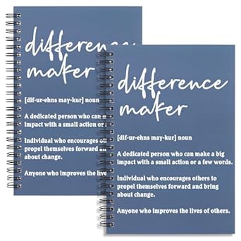 Amazon.com : WHLBHG Difference Maker Gift Spiral Journal For Women Men ...