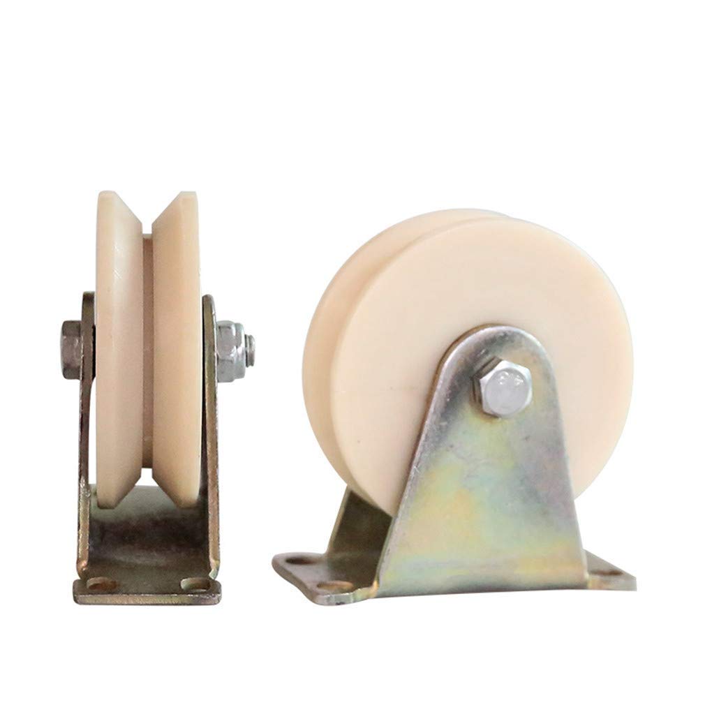 Buy 2 V-Groove Caster Wheel,Heavy Duty Nylon Wheels,Directional Sheave ...