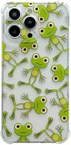 Amazon.com: Cute Frogs Compatible with iPhone 14 Pro Case，Kawaii Aesthetic Animal Cartoon ...