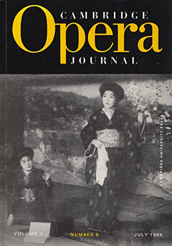 Cambridge Opera Journal 1:2 (Cambridge Opera Journal, Series Number 1 ...