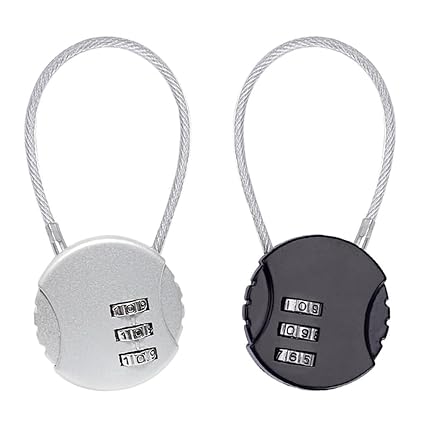 Anzailala Number Lock Combination Lock With Zinc Alloy Steel Cable Lock ...