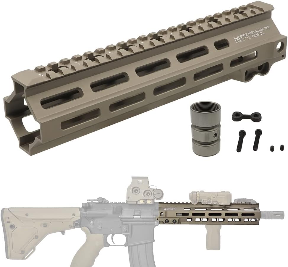 Amazon | 良品武品 東京マルイ MWS AEG M4シリーズ対応 GEISSELEタイプ SMR Mk8 M-LOK ハンドガード 9.5インチ DDCカラー アナダイズド仕上げ ...