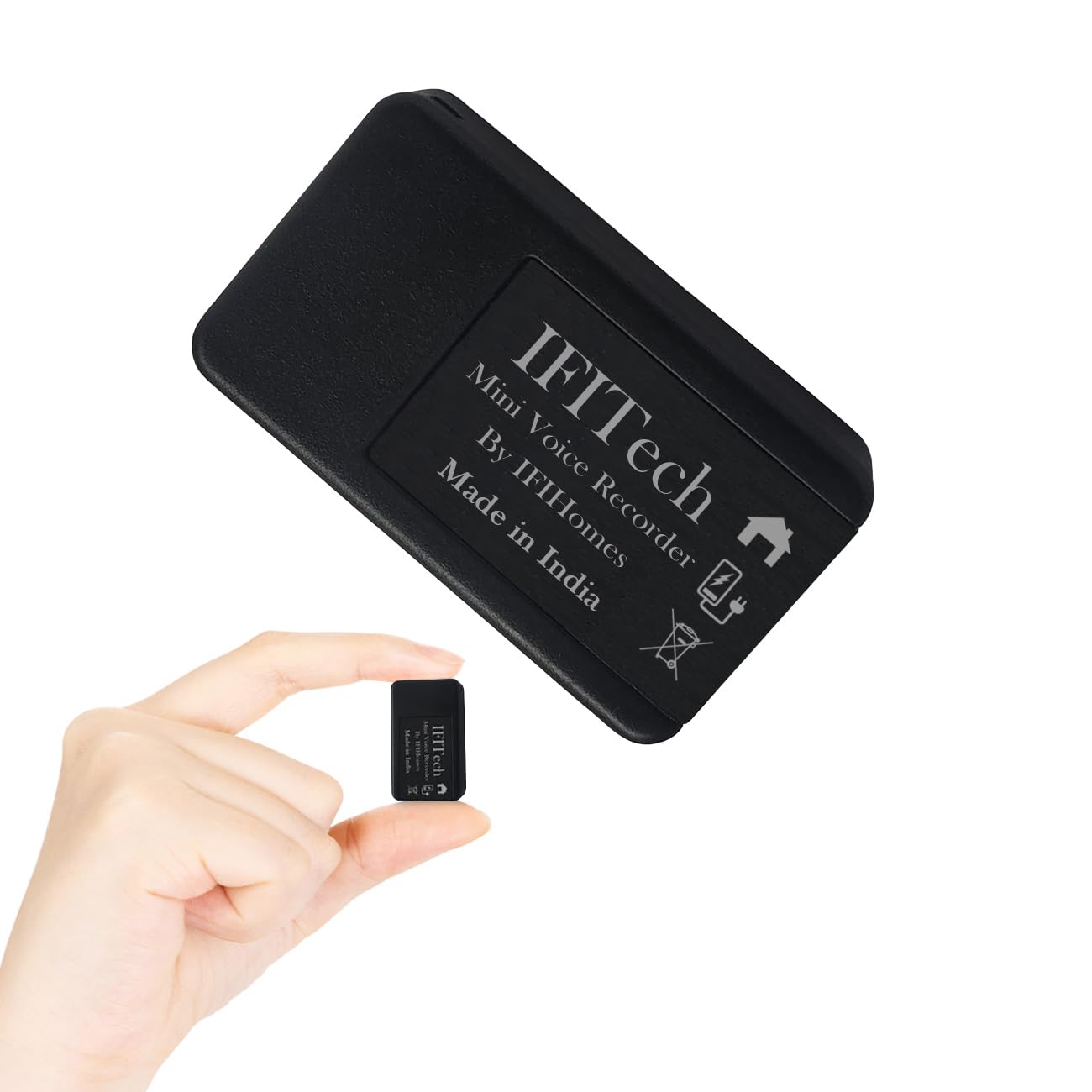 IFITech Magnetic Mini Rechargeable Hidden Voice Recorder with Auto Call ...