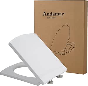 White Soft Close Toilet Seat with Quick Release for Easy Clean Loo ...