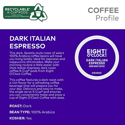 Snapklik.com : Eight OClock Coffee Dark Italian Espresso Roast, Keurig ...