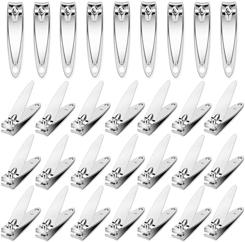 Amazon.com : AVERZELLA 30 Pack Fingernail Clipper Toenail Clippers Pack ...