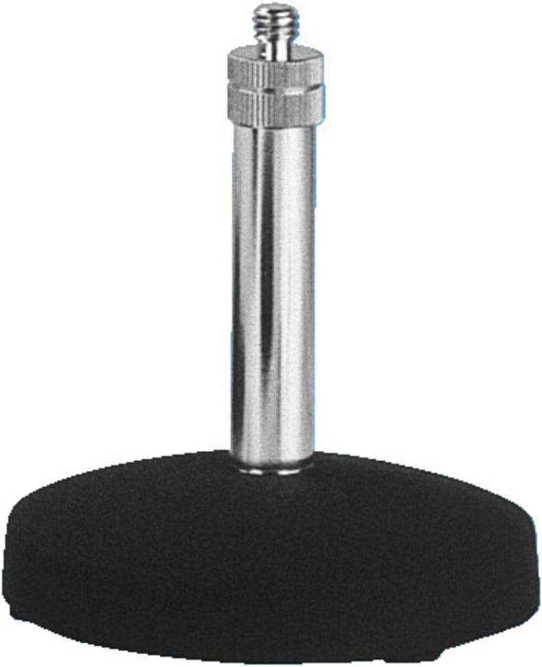 MONACOR 230990 MS-1 Mikrofon-Tischstativ, Chrom/Schwarz, 16 mm, 9 mm ...