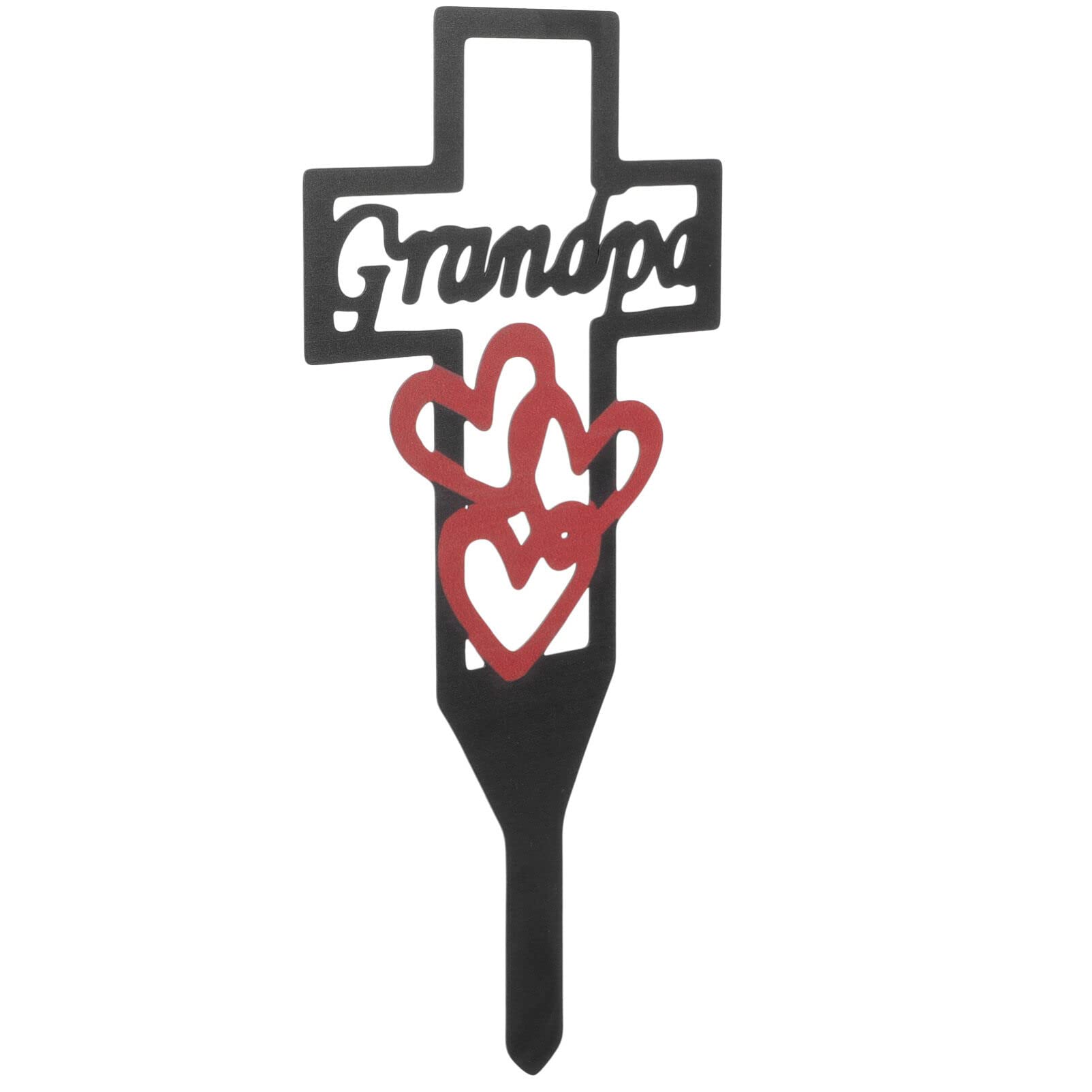 Amazon.com: LIFKOME Cemetery Memorial Cross Stake Grandpa Design ...
