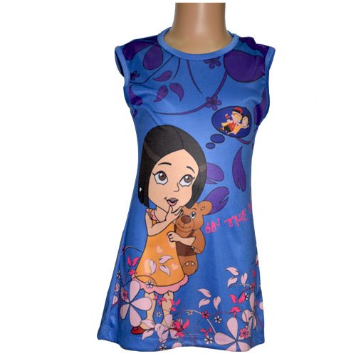 Buy Mighty Raju Girl's Cotton Nighty (8904157843140_9-10 Years, Yellow ...