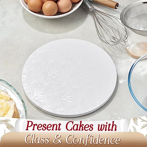 Snapklik.com : Thick, Round Cake Boards, 8-Inch Round White - Sturdy ...