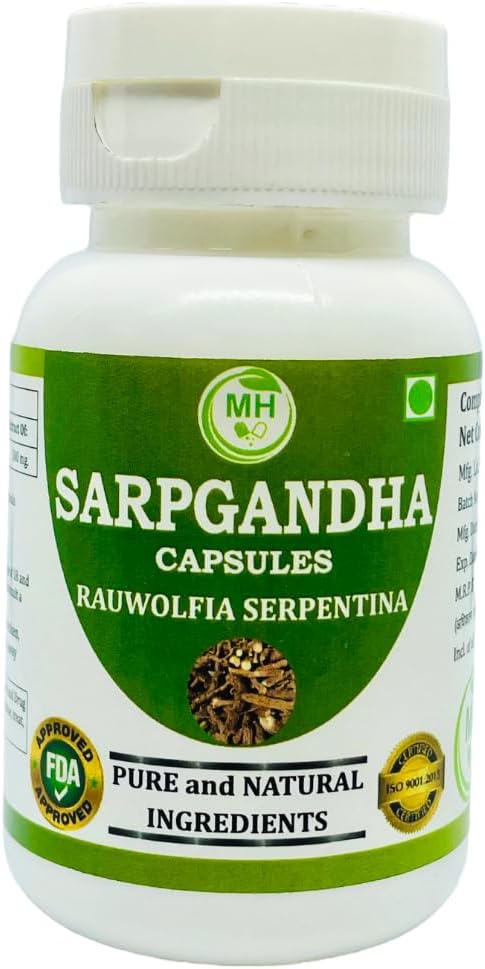 Amazon.com: Morsan Healthcare Sarpgandha (Rauvolfia Serpentina) 500 mg ...