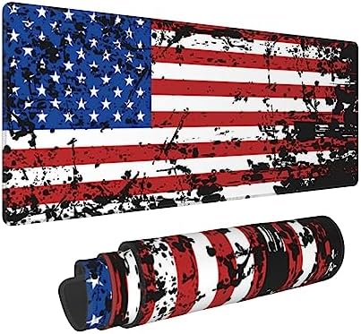 Amazon.com: American Flag Large Mouse Pad for Desk 31.5x11.8 Inch ...
