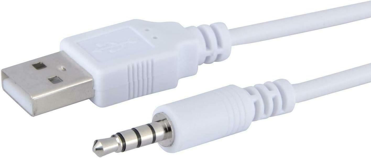 Amazon.com: iPod Shuffle Cable, 2 Pack 3.5mm Jack/Plug to USB USB Power ...