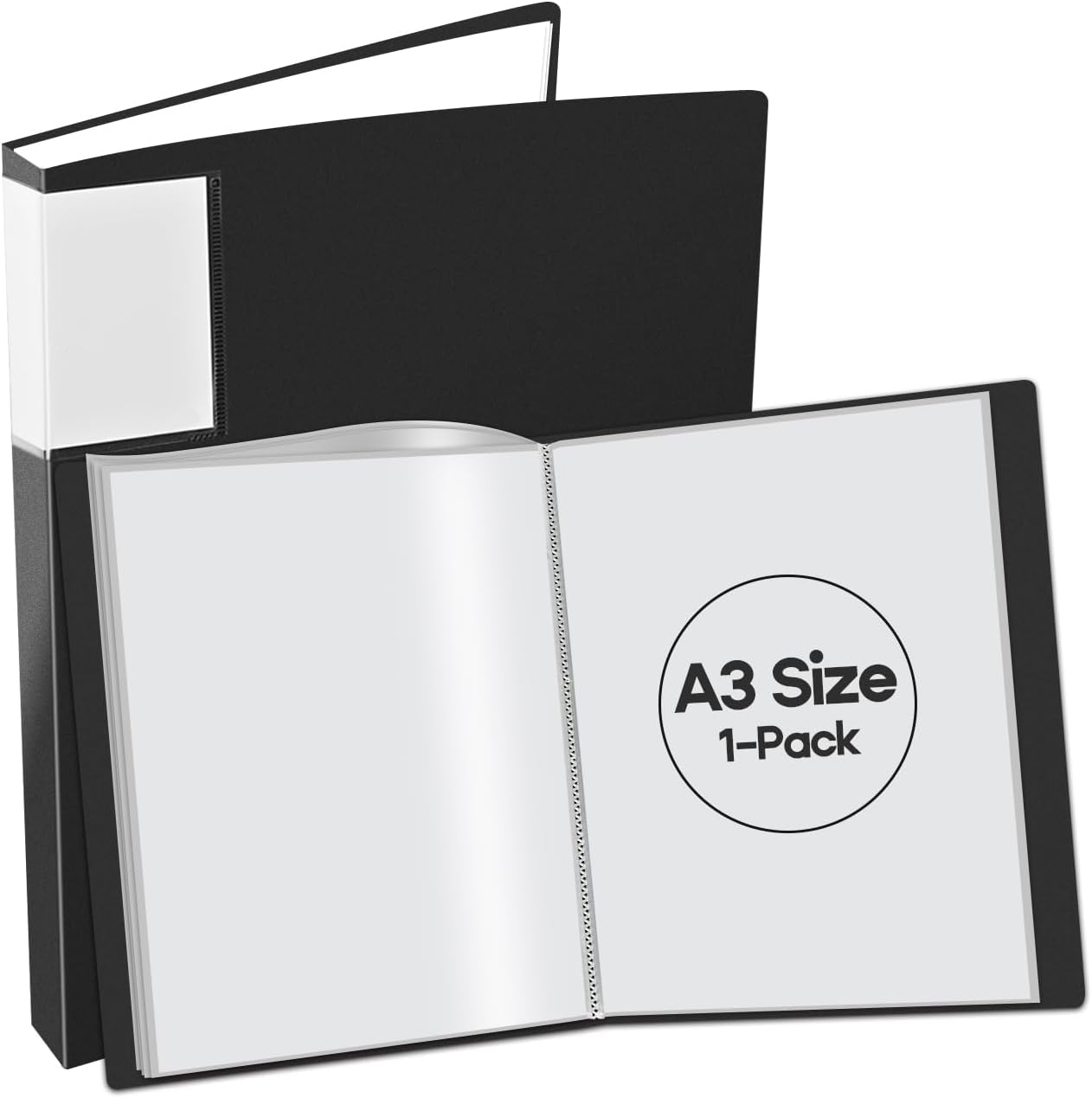 Pentel Presentation Folder A3 with 20 pockets - Black : Amazon.co.uk ...