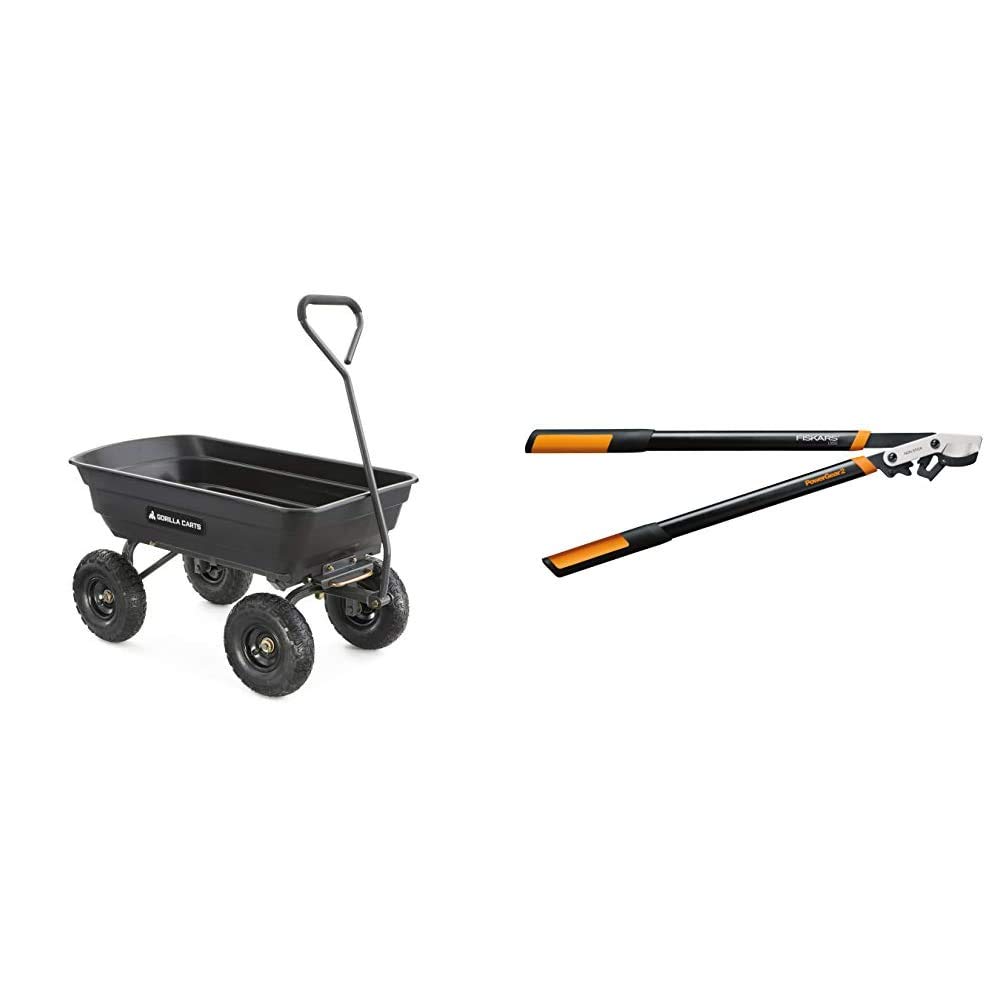 Gorilla Carts Gor4ps Poly Garden Dump Cart With Steel Frame ...