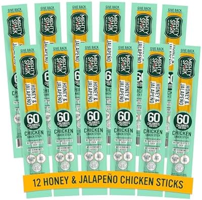 Amazon.com: Mighty Spark Chicken Snack Sticks Variety Pack - Honey ...