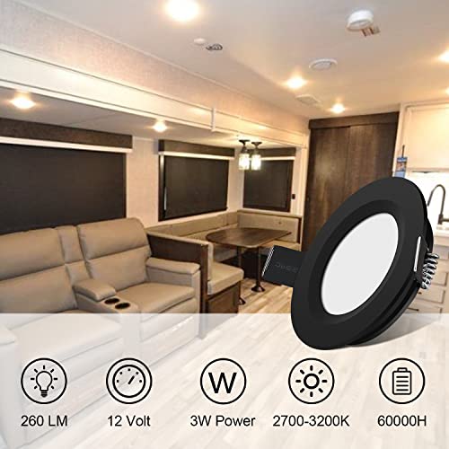 Snapklik.com : RVZONE 12 Volt LED Puck Light RV Boat Recessed Ceiling ...