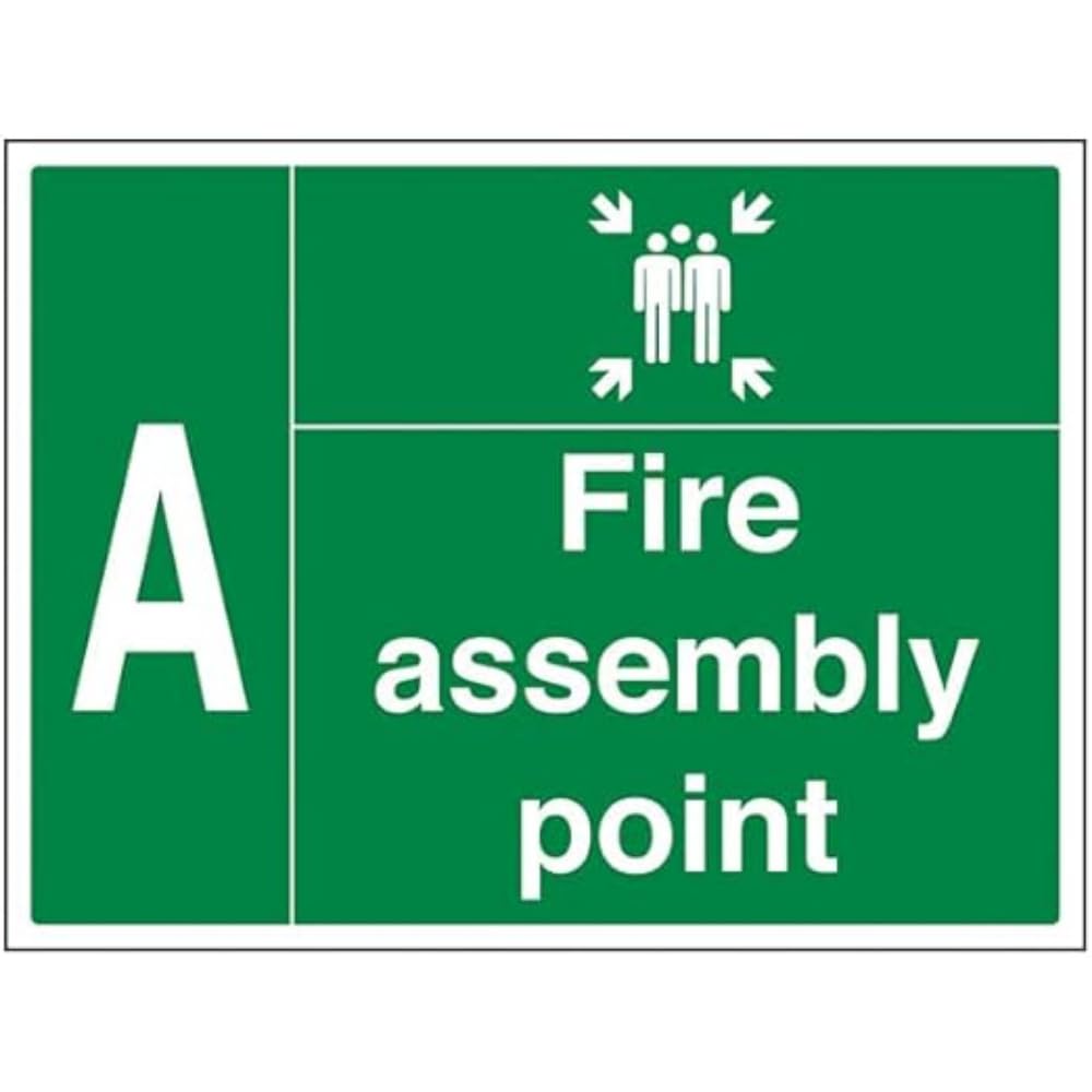 VSafety Fire Assembly Point with Family and Letter A – 800x600mm Class ...