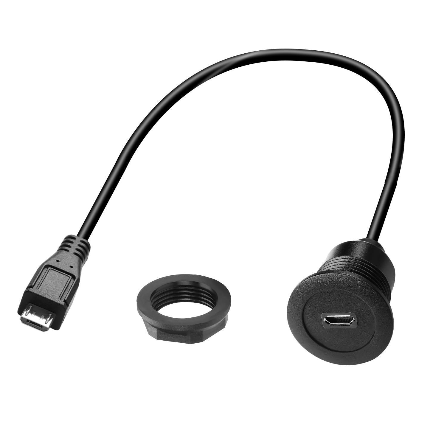 Amazon.com: QIANRENON Micro USB Threaded Fixed Mount Charging Short ...