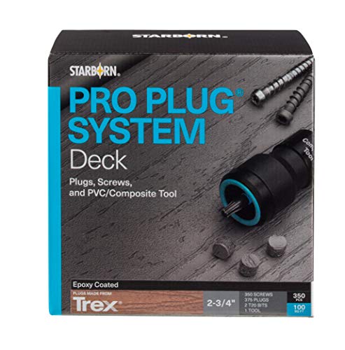 Buy Pro Plug System for PVC Plugs and Epoxy Screws for Trex Pebble Grey ...