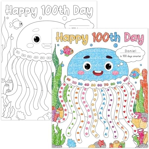 Amazon.com: 36Pcs 100th Day of School Gumball Machine Paper Crafts,100 ...