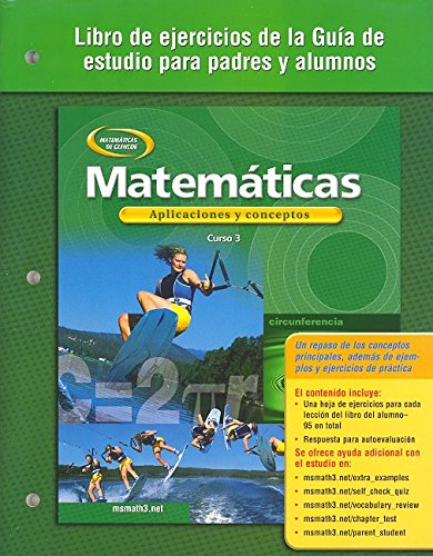 Buy Mathematics: Applications and Concepts, Course 3, Spanish Parent and Student Study Guide ...