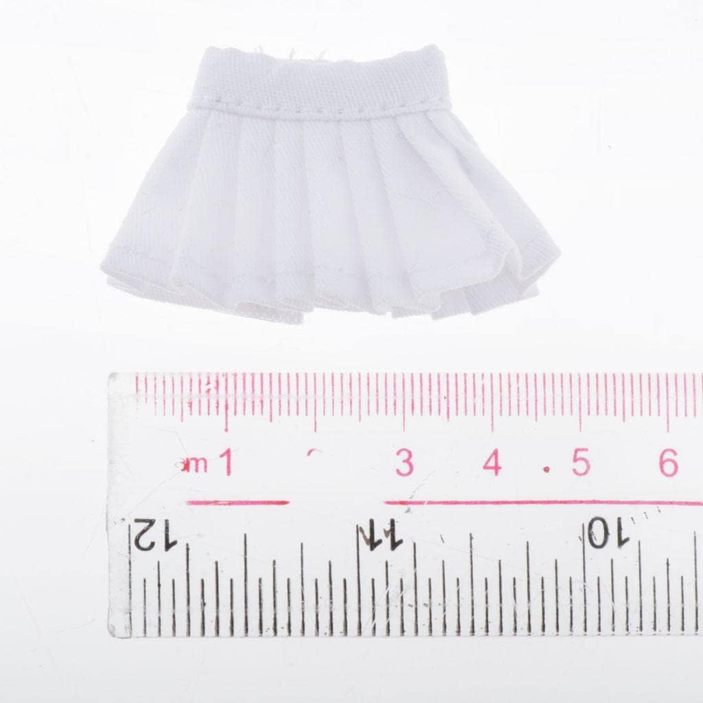 Almencla 2 piezas de ropa de falda plisada lisa de moda para OB11 ...