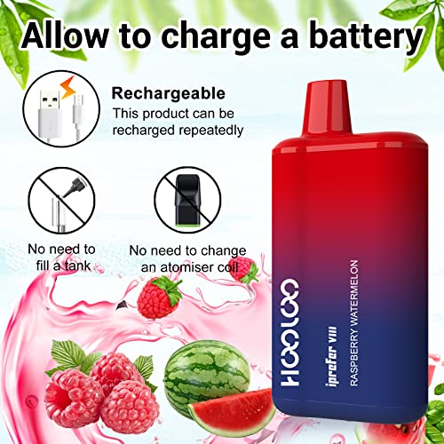 HOOLOO Disposable Vape Pen E-Cigarette Starter Kit 6000 Puffs ...