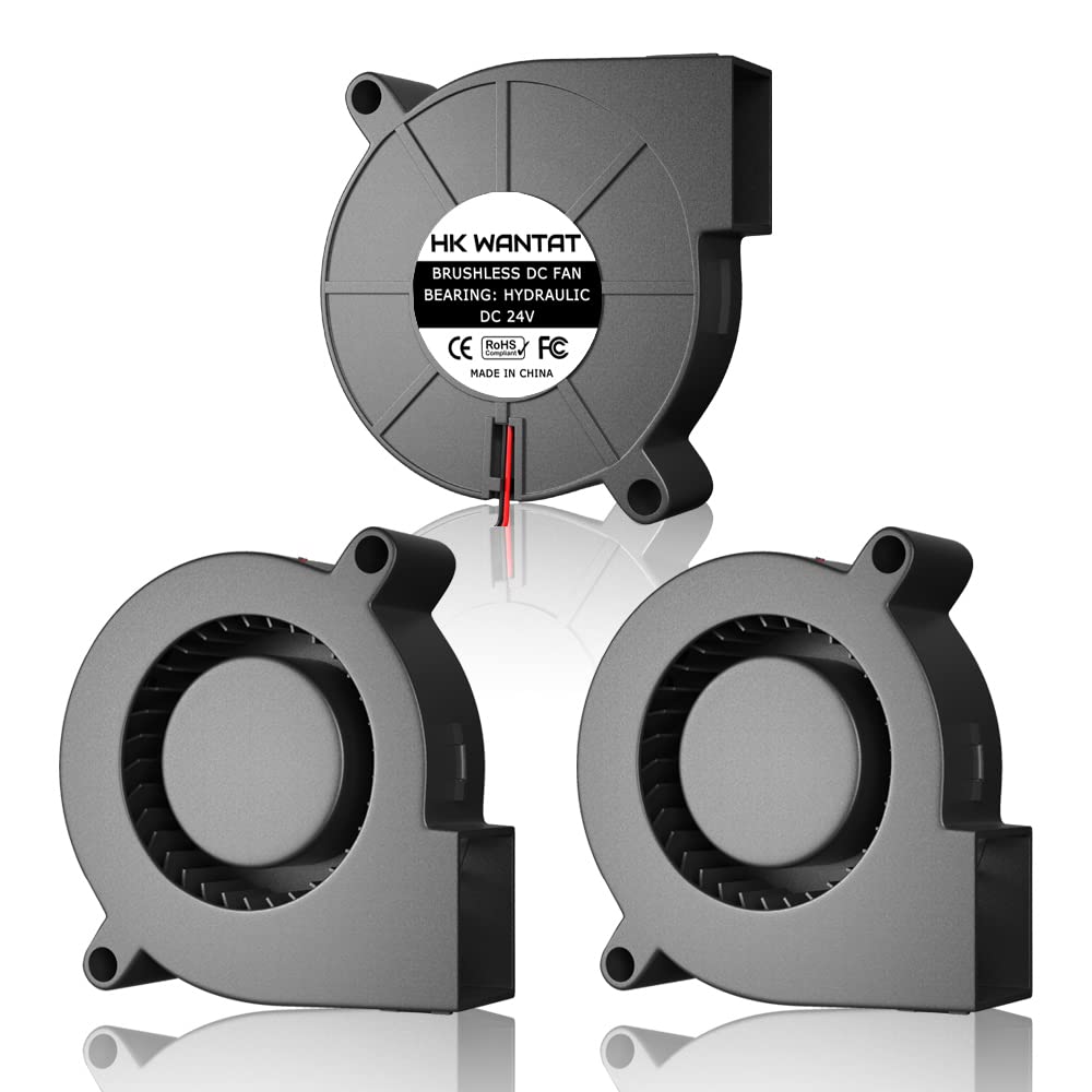 Buy 3Pcs HKWANTAT Hydraulic Bearings Brushless DC Cooling 50mm Blower ...