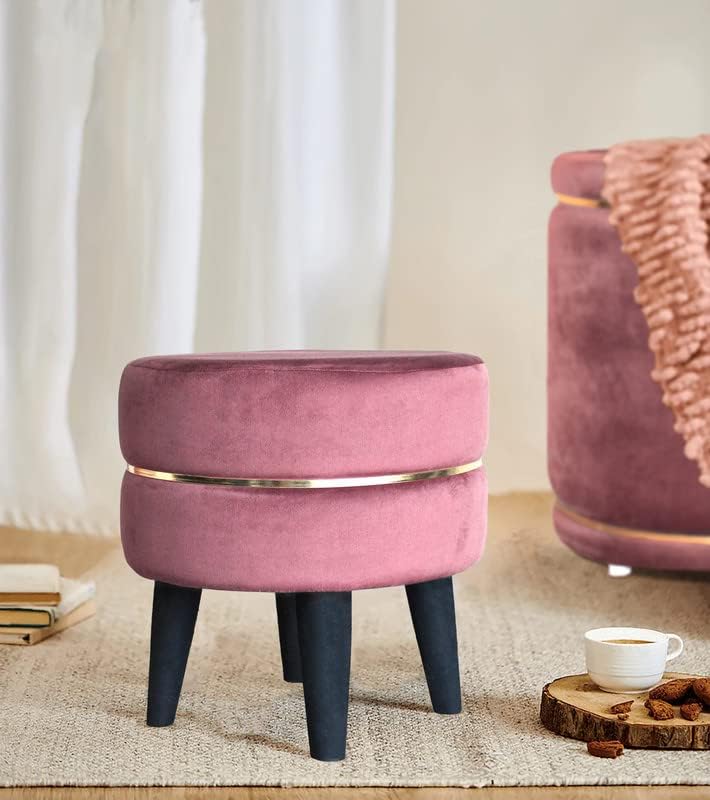 HOMEBUK Sitting Ottoman Pouff for Sofa Side & Living Room Home Stool ...