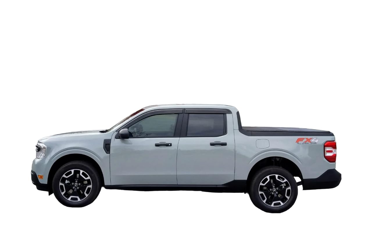 Snapklik.com : 2022-2024 Tape-On Side Window Visor Deflectors For Ford ...