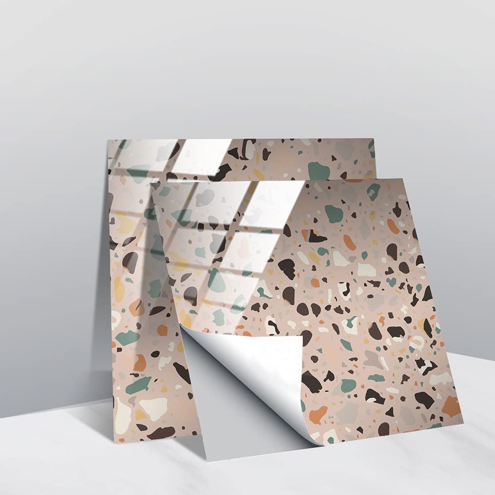 Mefound 20pcs Tile Stickers Kitchen Bathroom Marble Wall Tile Stickers ...