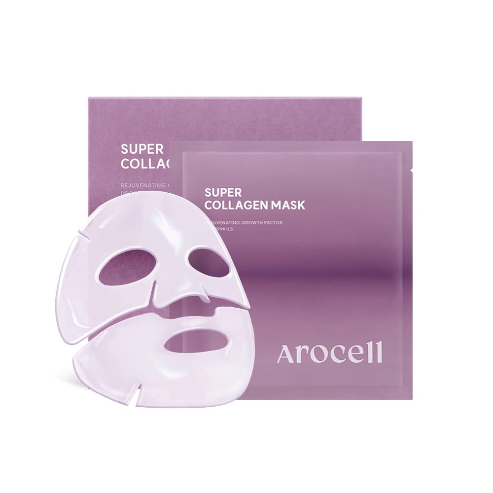 Amazon.com : AROCELL Super Collagen Mask 4 Facial Sheet Dual Matrix ...
