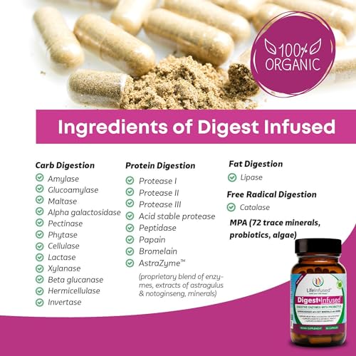 Life Infused - - Suplemento Digestivo Premium - 21 Enzimas à Base de ...