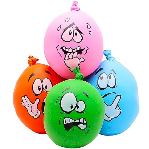Toyland Pack of 4 – Assorted Squishy Emoji Faces – Colourful Novelty ...