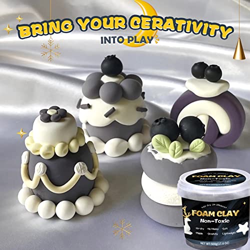 Snapklik.com : Foam Modeling Clay, 500g Grey Soft Lightweight Air Dry ...