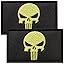 Amazon.com: Bluyellow 2Pcs American Flag Patch with Skull, Embroidered Hook and Loop Military ...