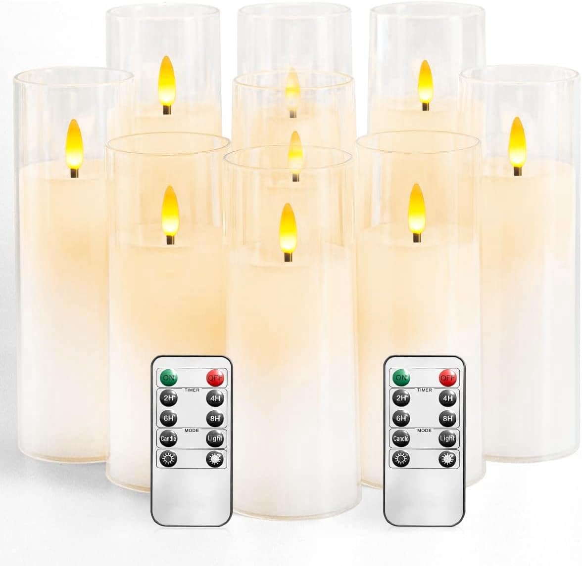 Amazon.com: kakoya Flickering Flameless Candles Battery Operated with ...